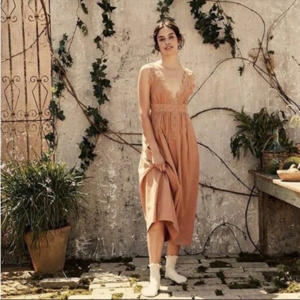 Doen Maple Slate Rust Lace Maxi Dress - Gem